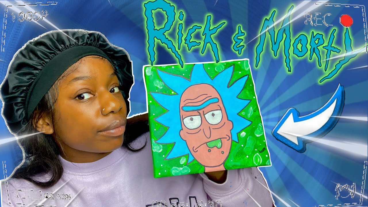 PAINT ‘RICK’ FROM ‘RICK & MORTY’ WITH ME ! 🧪 * satisfyingly pleasing ...