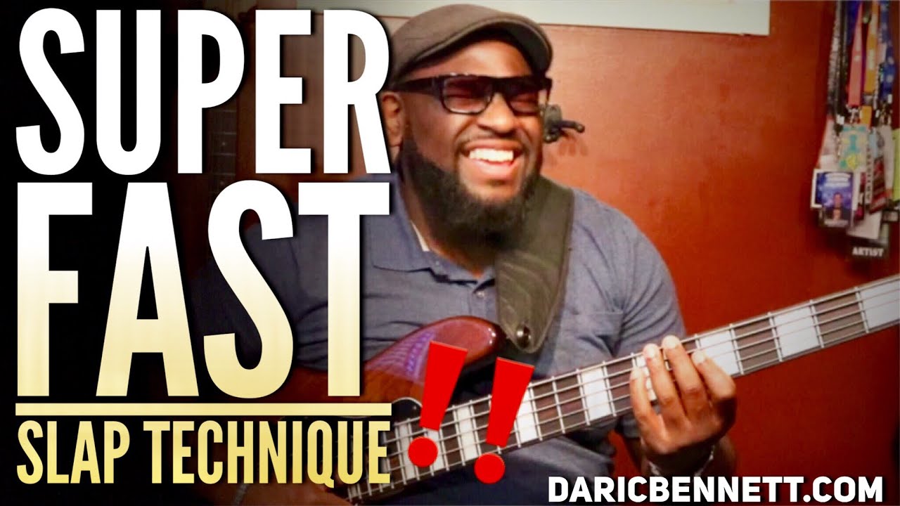 SUPER FAST SLAP BASS TECHNIQUE!!! | Bass Guitar Tricks ~ Daric Bennett ...