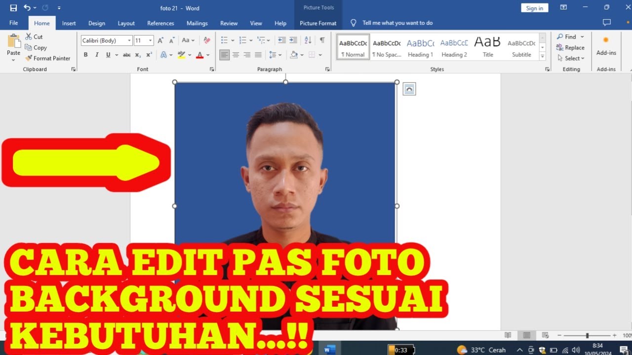 Cara Edit Foto Ganti Background Merah Atau biru - YouTube