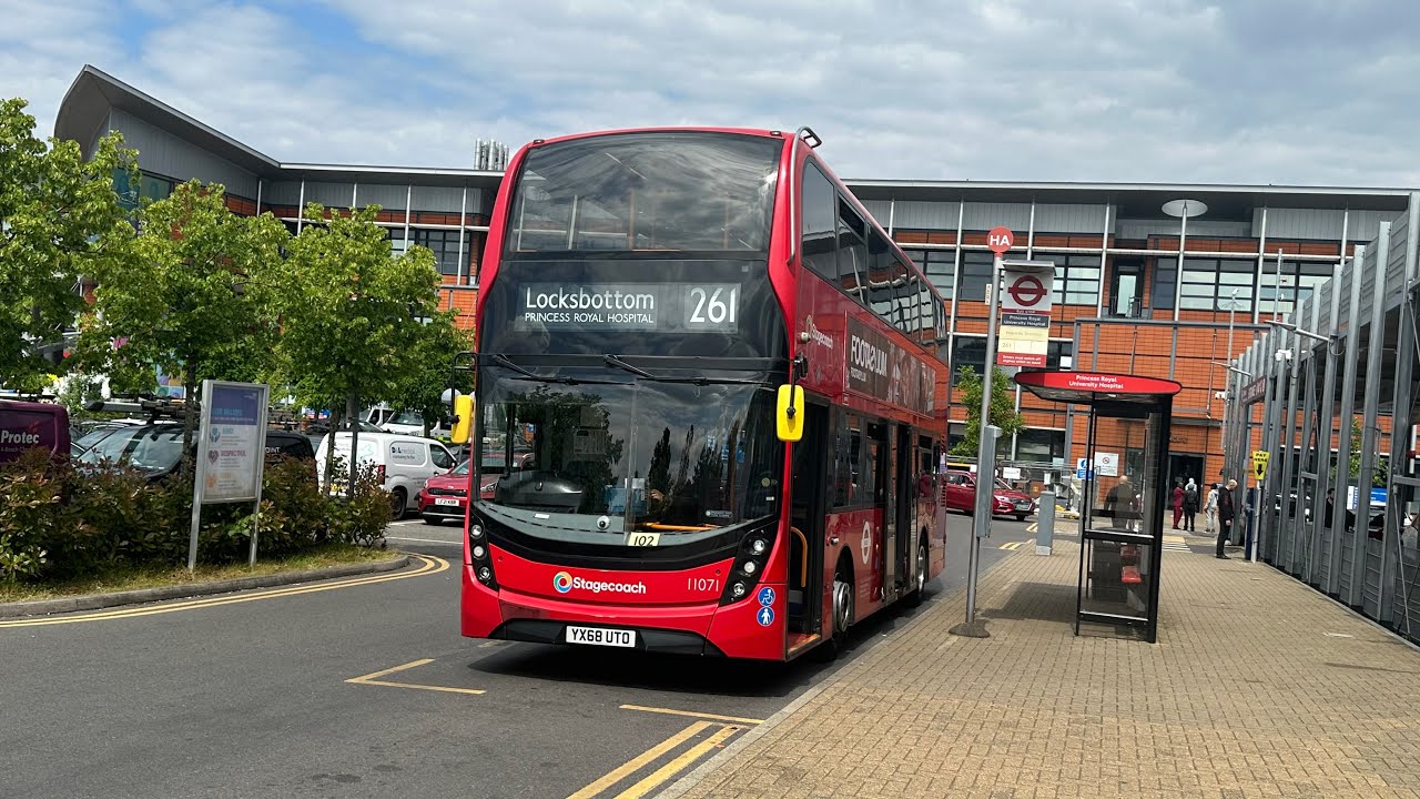 Journey on route 261 to Locksbottom, Princess Royal Hospital ...