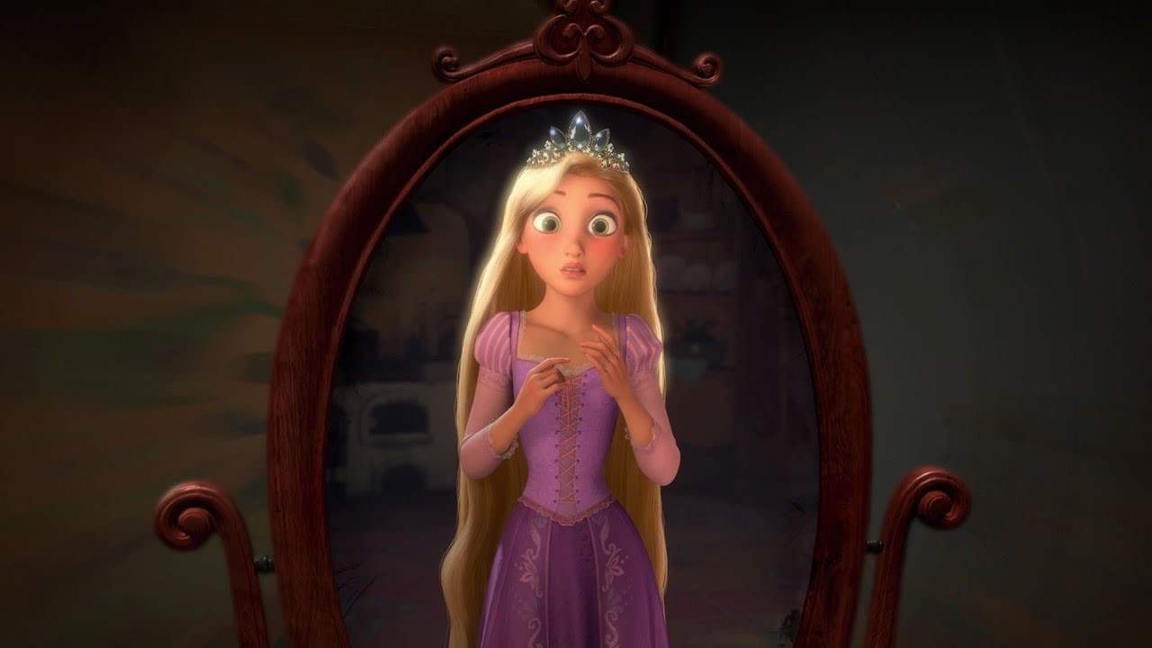 Tangled - Rapunzel realizes she’s the lost princess scene - YouTube