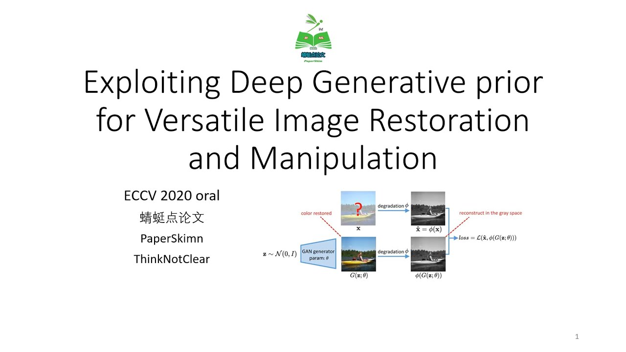 【点论文】206 Exploiting Deep Generative prior for Image Restoration and ...