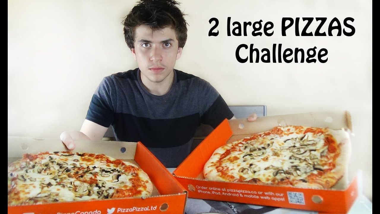 The TWO Large Pizzas Challenge | 8400 Calories - YouTube