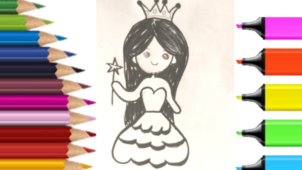 How To Draw A Princess||Step By Step Easy Drawing||Princess Art ...