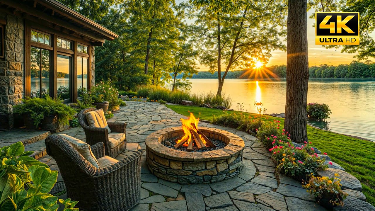 Spring Morning at the Lakeside Cabin: Peaceful Sounds of Nature and ...