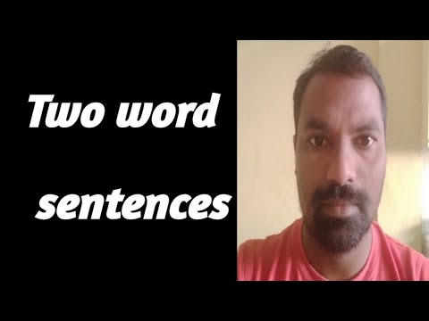 two word sentences. - YouTube