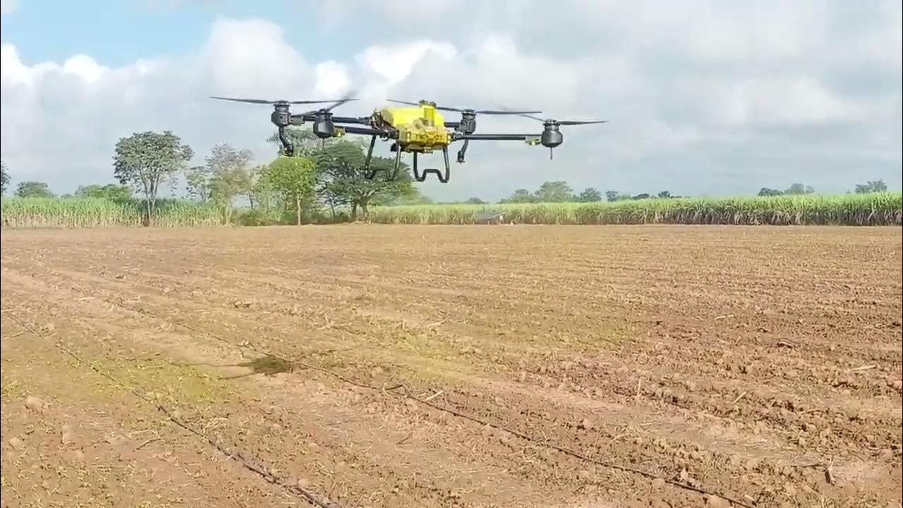 dji t20pro พ่นยาคุมแห้งอ้อยปลูกใหม่ - YouTube