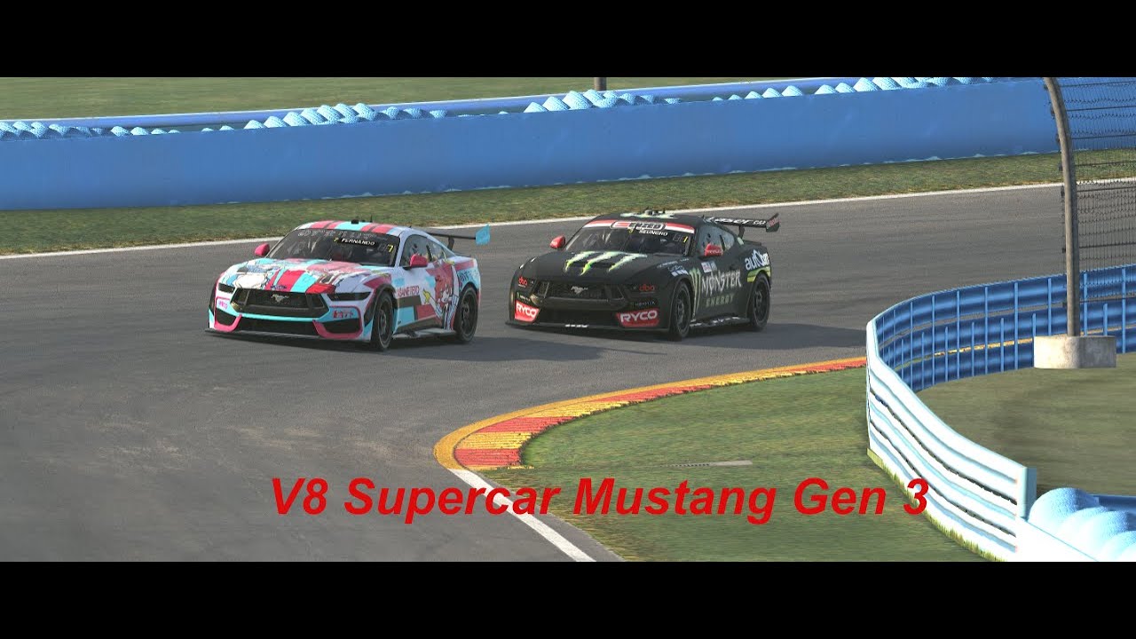 Iracing V8 Supercar Gen3 first impression Ford Mustang Watkins glen ...