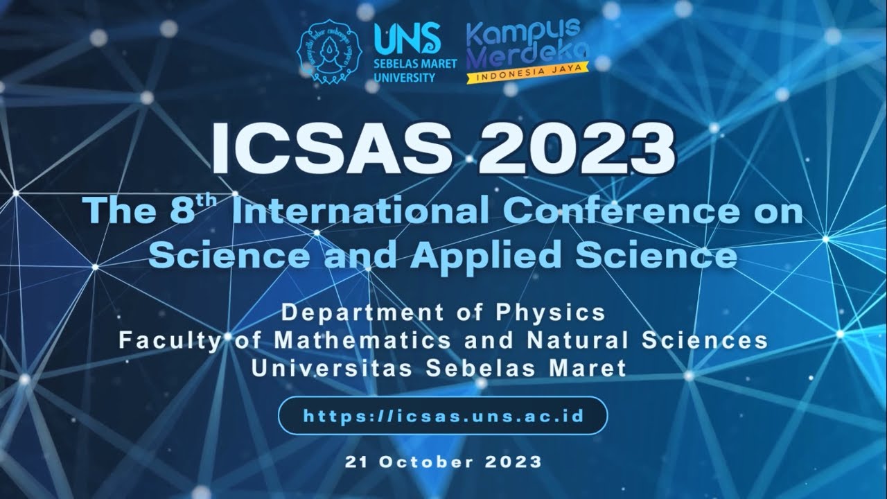 ICSAS 2023 - The 8th International Conference on Science and Applied Science - YouTube
