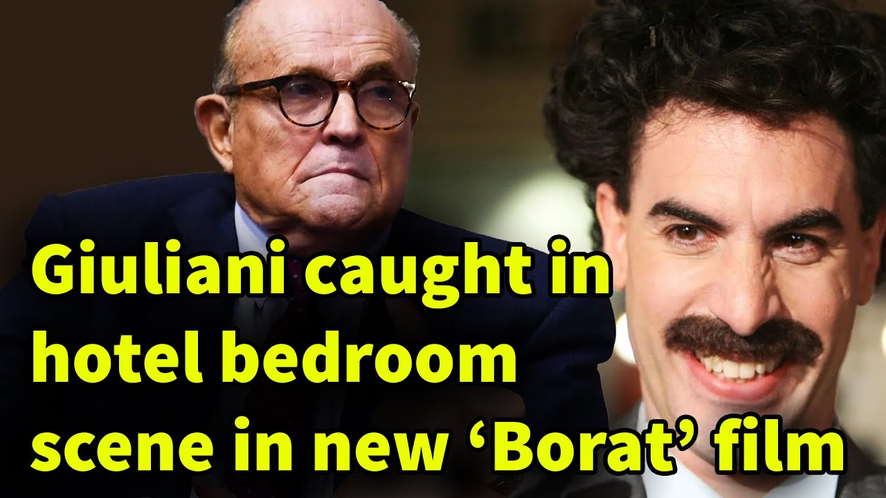 Giuliani caught in hotel bedroom scene in new ‘Borat’ film - YouTube