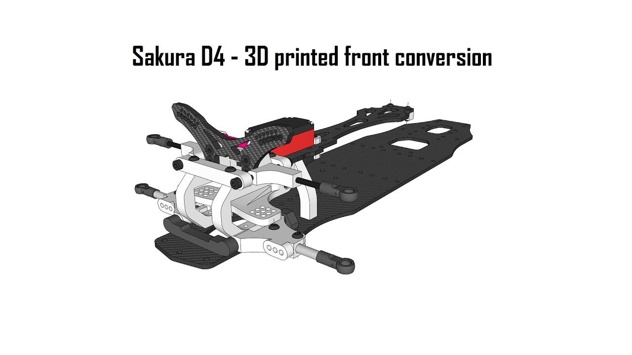 Sakura D4 - 3d printed front conversion - YouTube