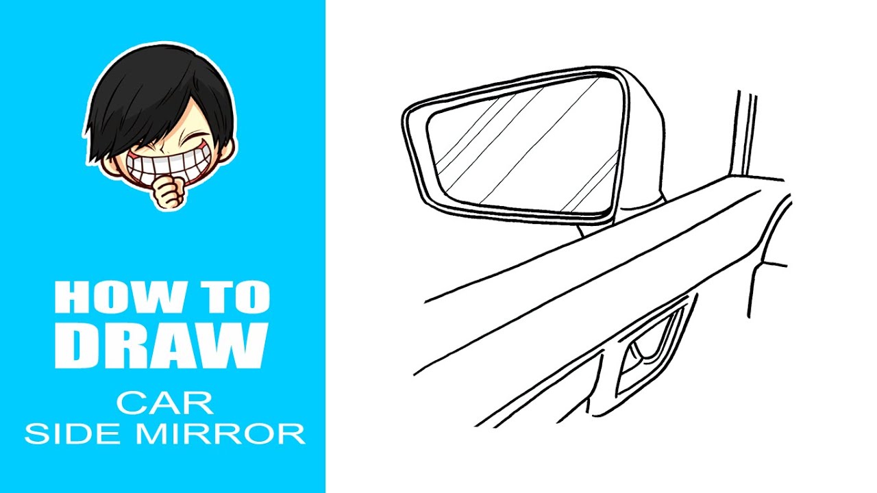 How to draw Car Side Mirror - YouTube