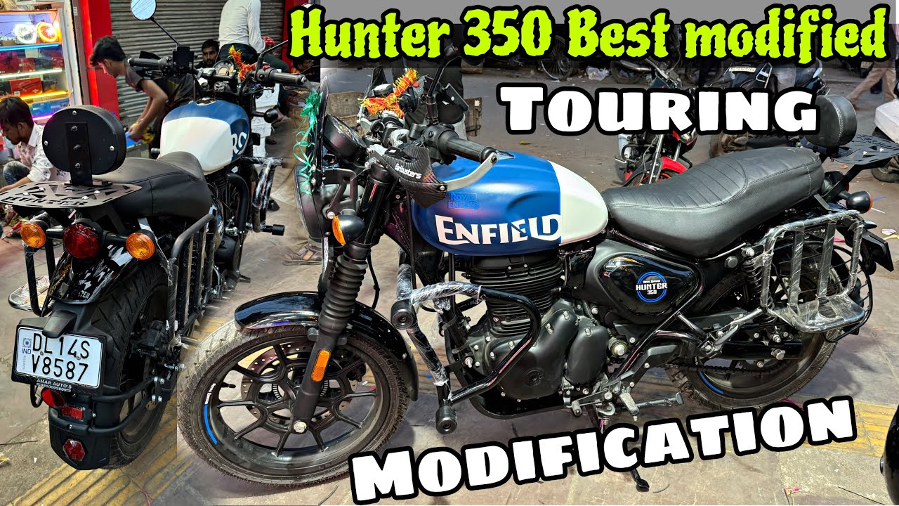 Royal Enfield Hunter 350 modifications & Accessories - YouTube