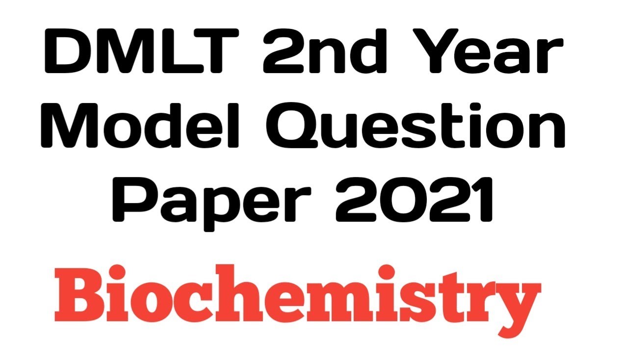 DMLT 2nd Year Model Question Paper 2021 ll Passing Package ll ...