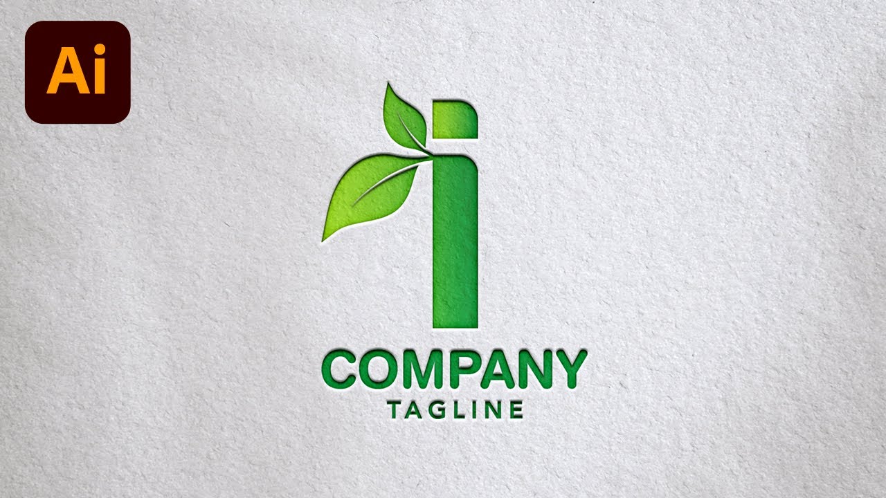 Logo design illustrator | I logo with leaf | Leaf logo design ...