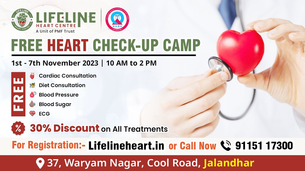 FREE HEART Check-Up Camp🫀in JALANDHAR🏥Lifeline Heart Centre | A Unit of ...