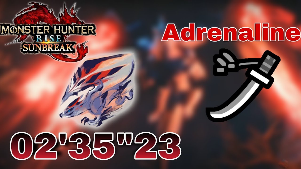 MHRise_Sunbreak :Crimson Glow Valstrax Adrenaline Long Sword 02:35 ...