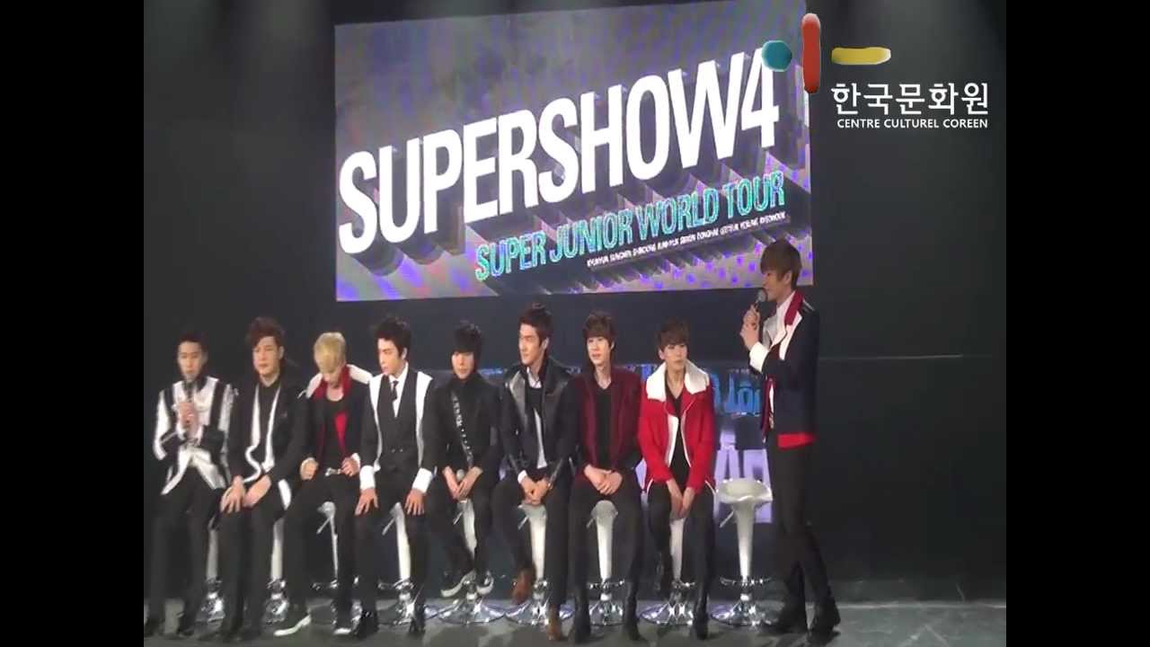 Conférence de presse Super Show 4 Paris Super Junior - YouTube