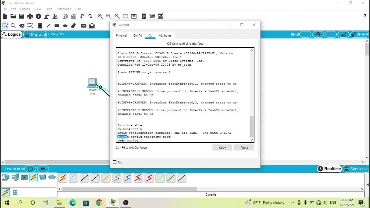 lecture 3 programming cisco switch 2960 in packet tracer - YouTube