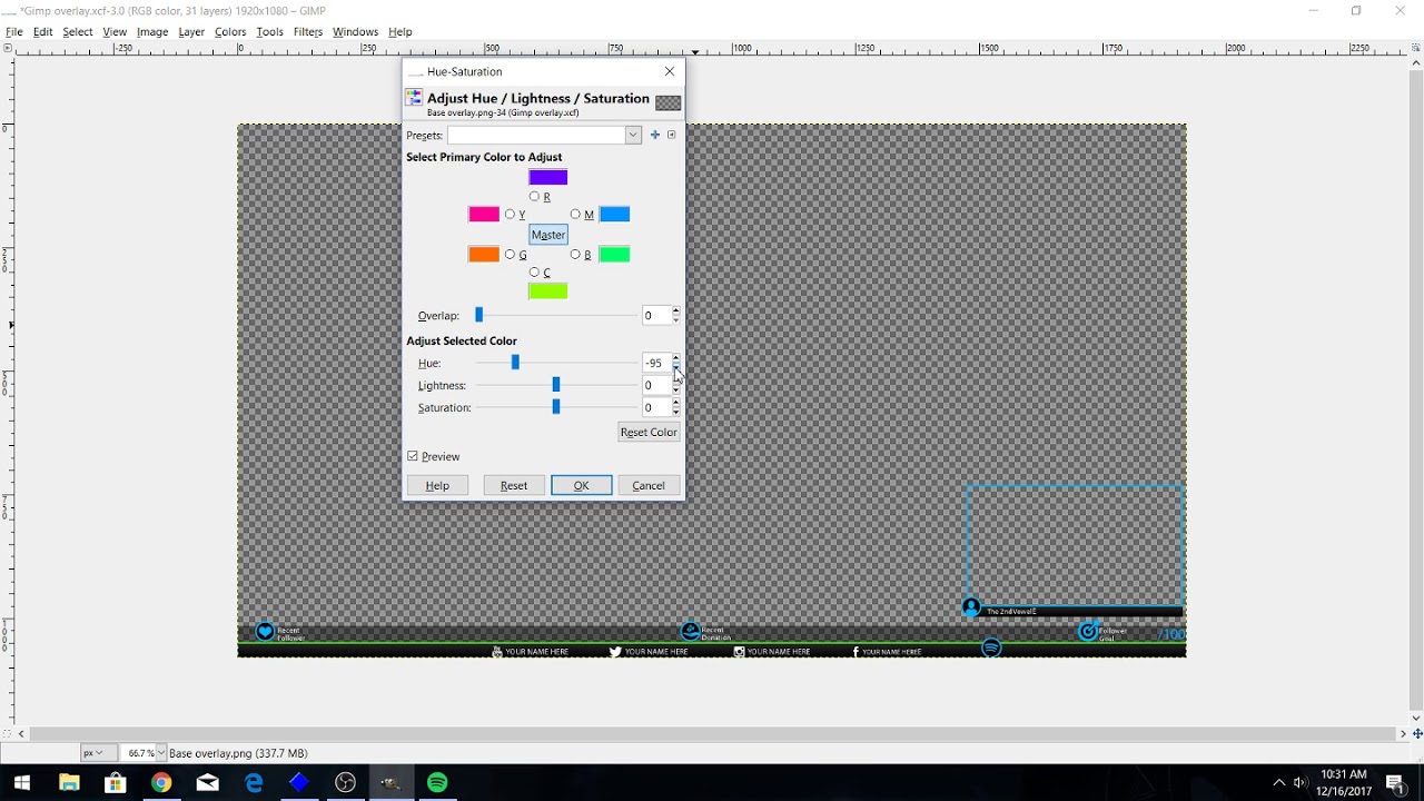 Finally an overlay you can modify in GIMP! (OBS and Twitch) - YouTube
