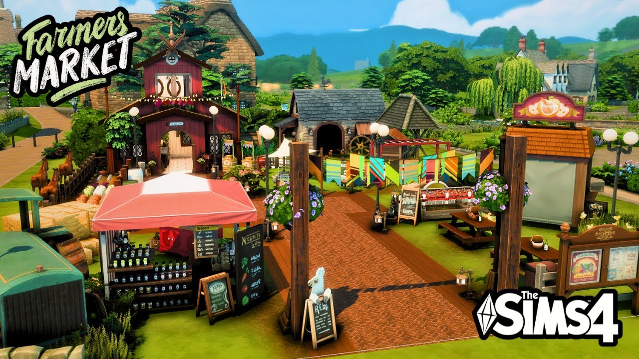Fall Farmers Festival Market | Sims 4 Speed Build [No CC] - YouTube