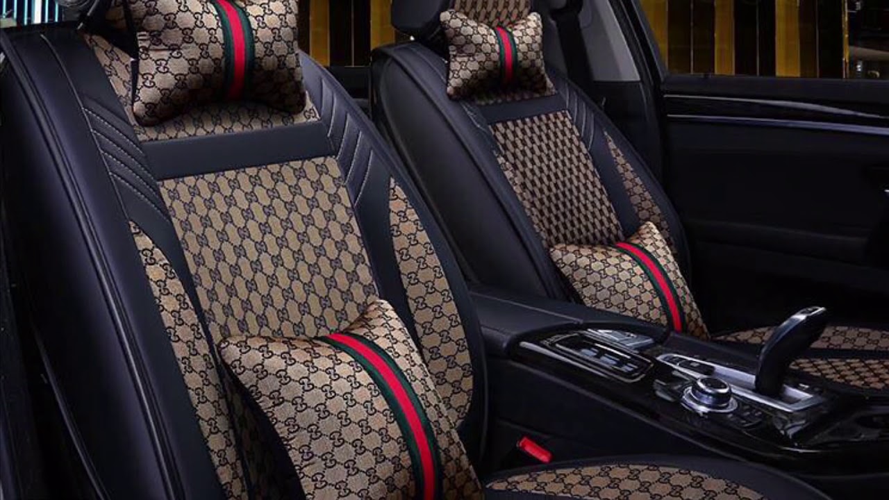 Áo ghế xe hơi cao cấp gucci - YouTube
