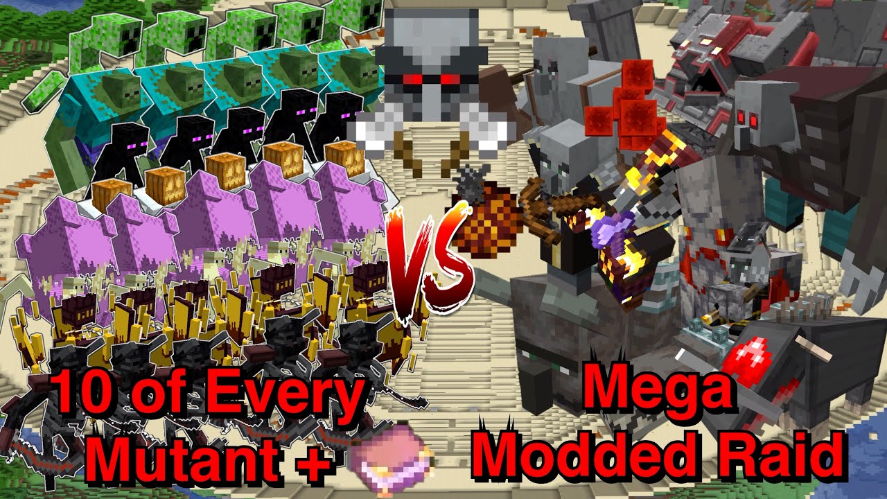 Minecraft |Mobs Battle| Your Requests| 10 of Every Mutant + Enchantment ...