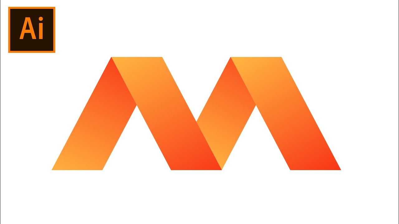 Create Letter "M" Logo Design in Adobe Illustrator - YouTube