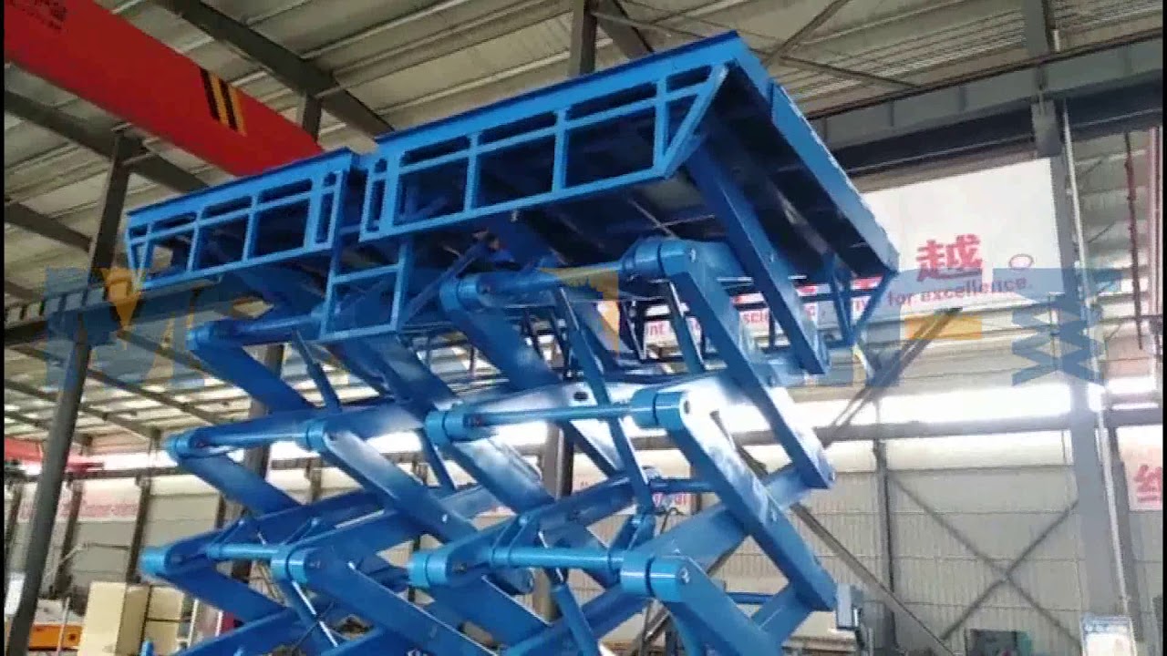 Heavy duty scissor lift test video - YouTube