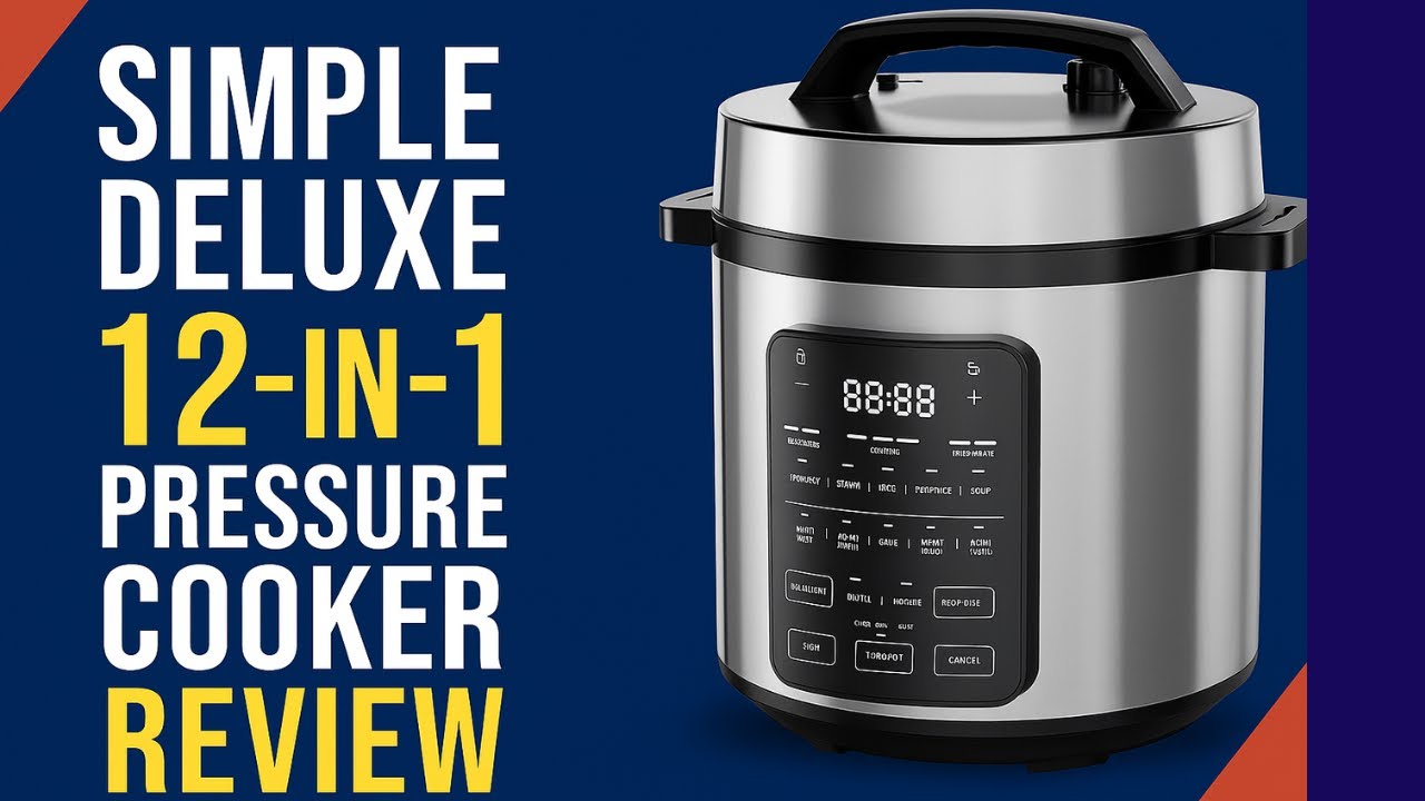 Simple Deluxe 12-in-1 Electric Pressure Cooker Review | 6QT Multi ...