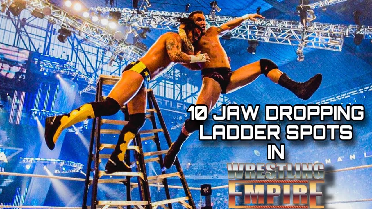 10 JAW DROPPING Ladder Spots In Wrestling Empire - YouTube
