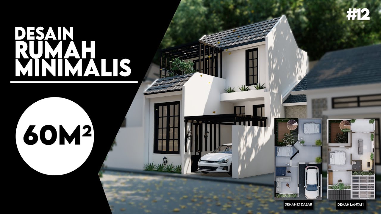 Design Rumah minimalist di bidang tanah 60 meter persegi # 12 - YouTube