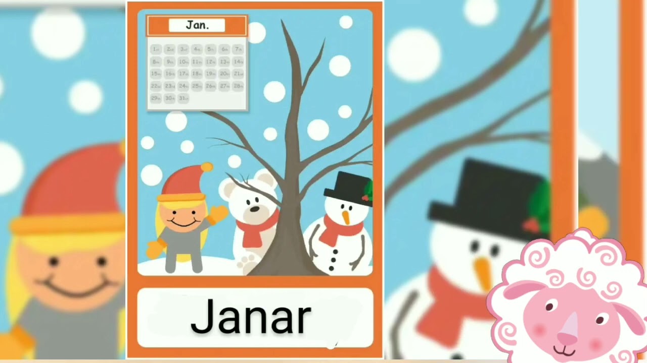 Muajt e Vitit ne Shqip - Months in Albanian for kids - YouTube