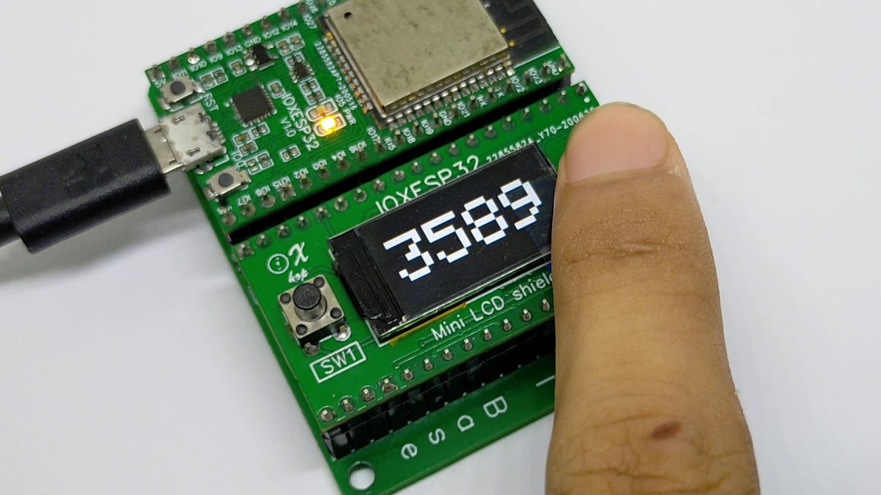 ตัวอย่างโปรแกรมสุ่มเลข : IOXESP32 Mini LCD shield - YouTube