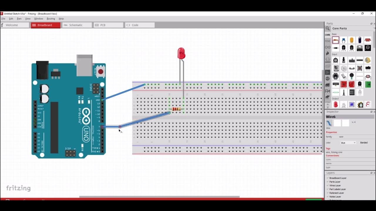 Curso de Arduino creando un circuito en FRITZING - YouTube