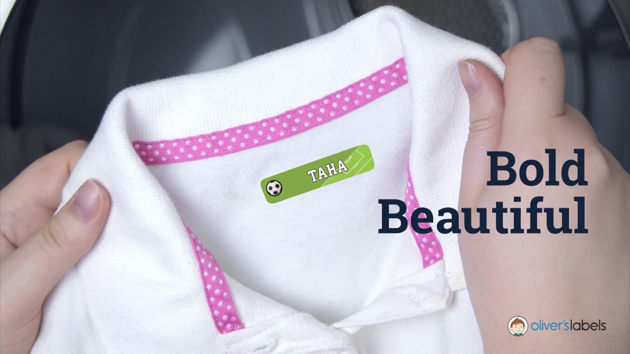 Oliver's Labels Iron-on Clothing Labels - YouTube