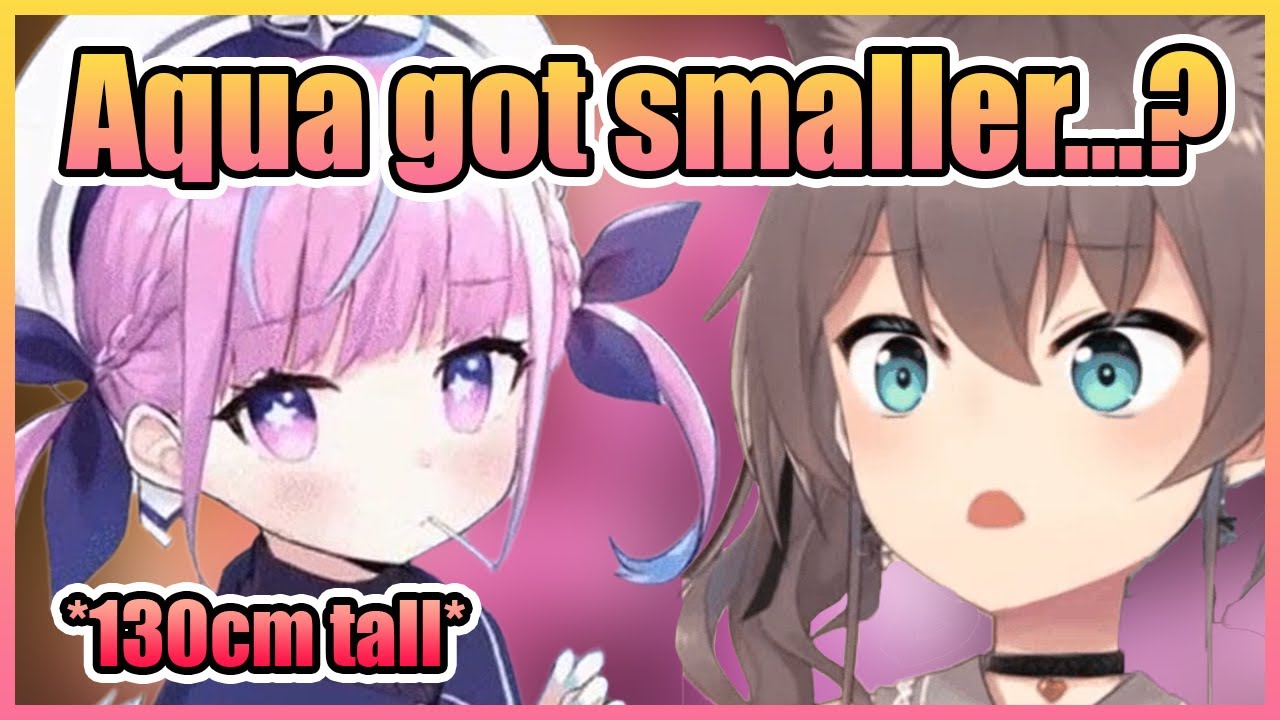 Matsuri Met Aqua IRL and Realized She Got Smaller Again (130cm Tall ...