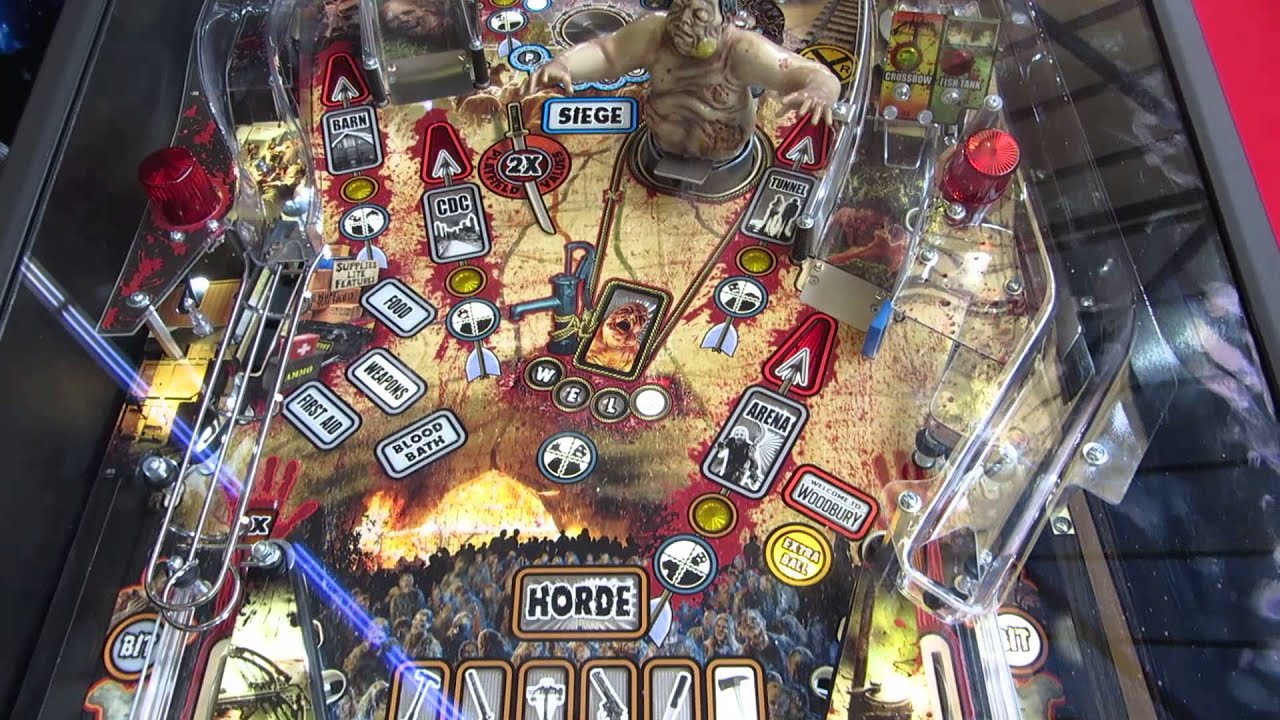 The Walking Dead pinball, playfield up close - YouTube