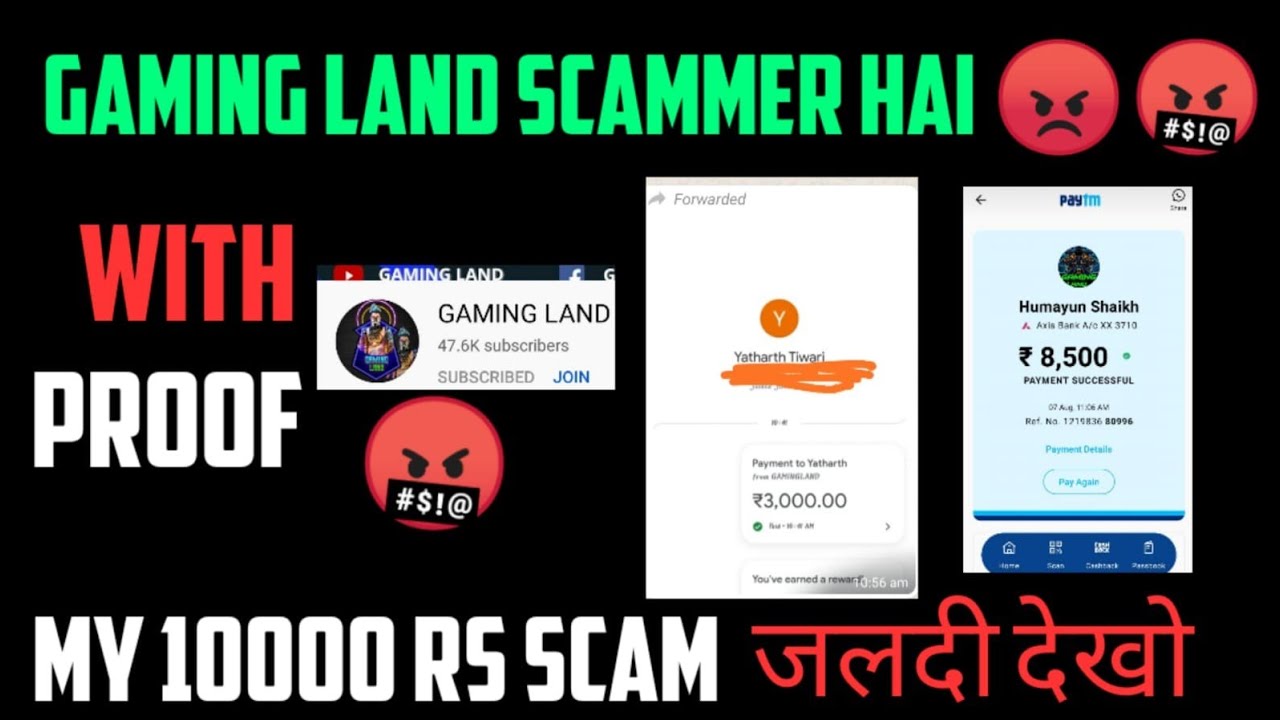 Gaming Land scammer full proof/ gaming Land scammed my 10000 rs ...