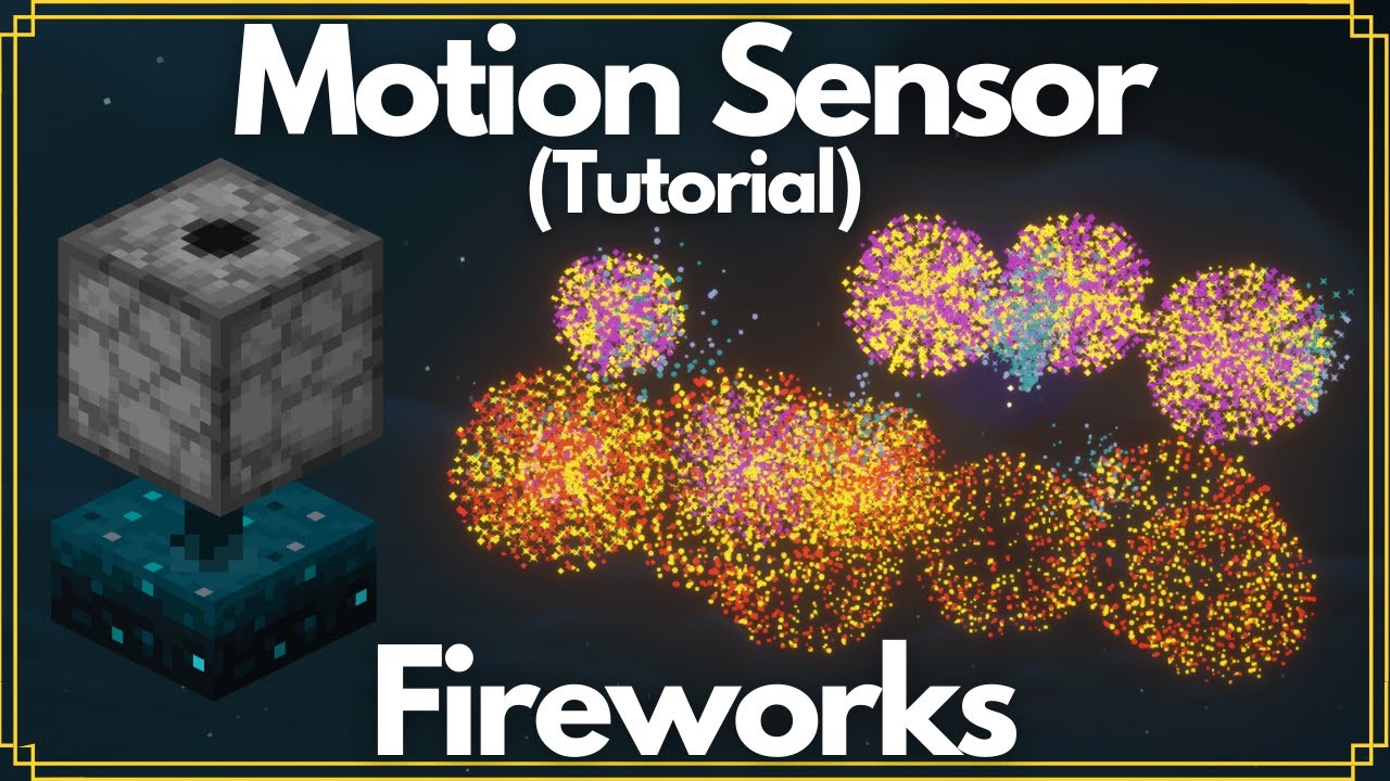 Minecraft 1.18: Motion Sensor Fireworks - YouTube