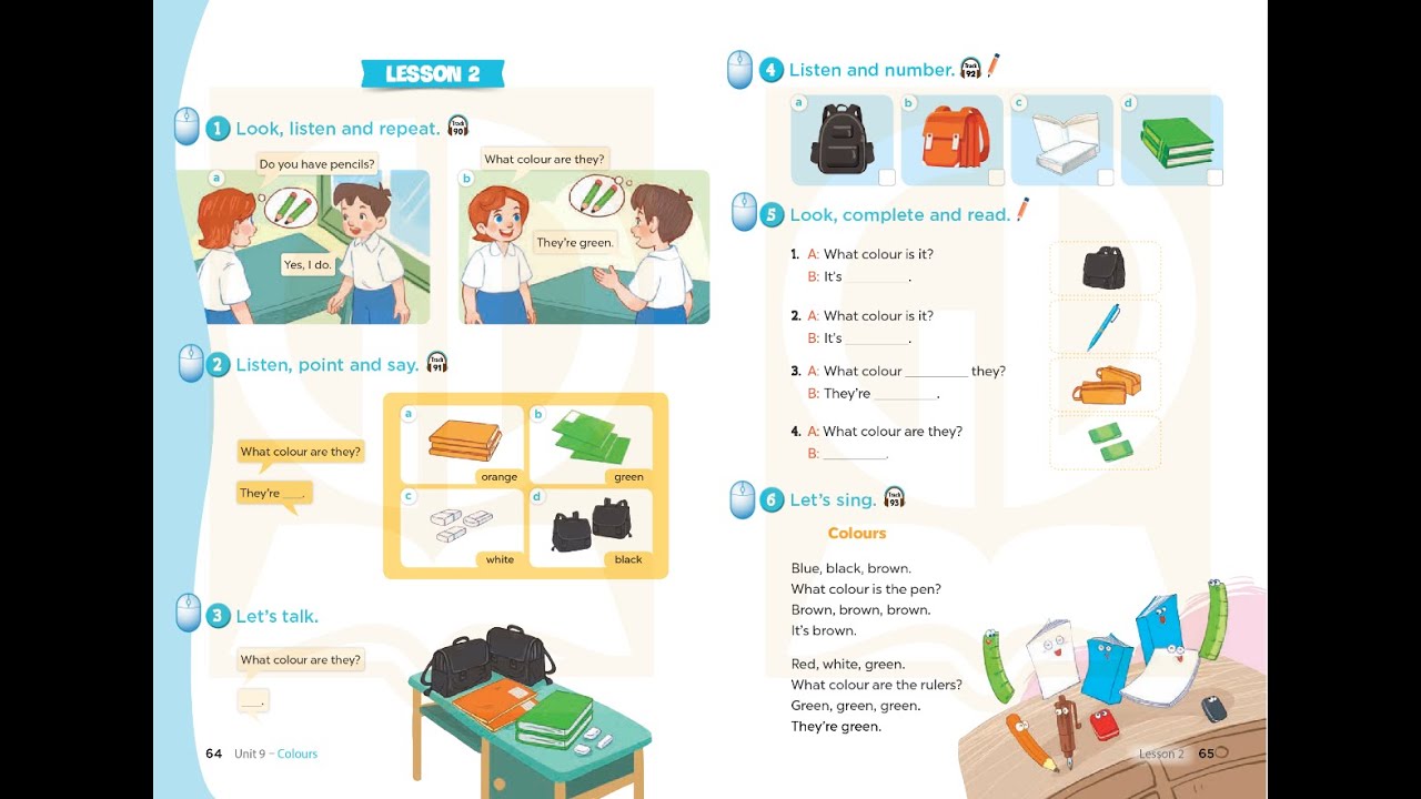 Tiếng Anh 3 Global Success - Unit 9: Colours (Lesson 2) - YouTube