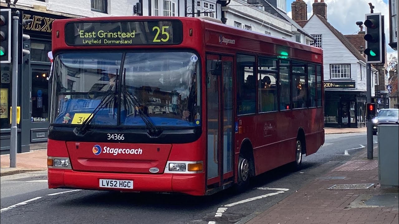 Dennis Dart SLF Plaxton pointer Stagecoach London 34366 LV52HGC Route ...