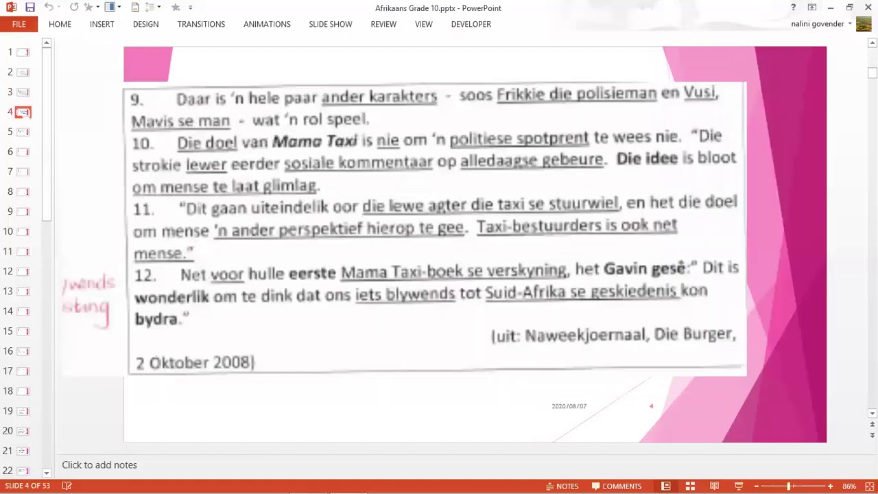BegripsLees 1 Afrikaans Grade 10 - YouTube