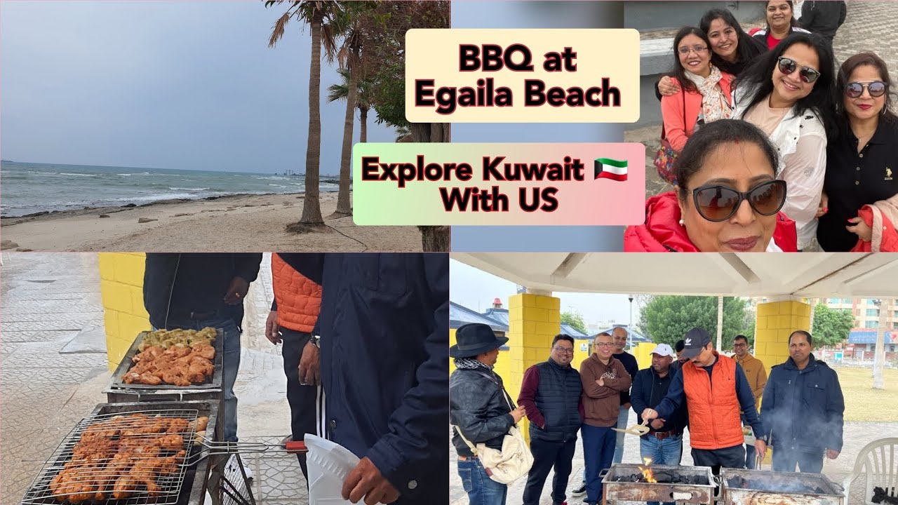 Barbecue at Egaila Beach | Best picnic spot in Kuwait - YouTube