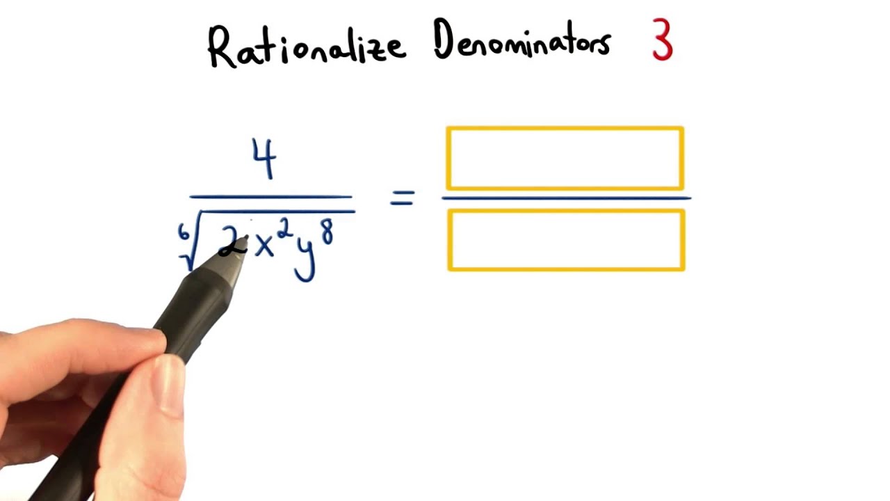 Rationalize Denominators 3 - Visualizing Algebra - YouTube