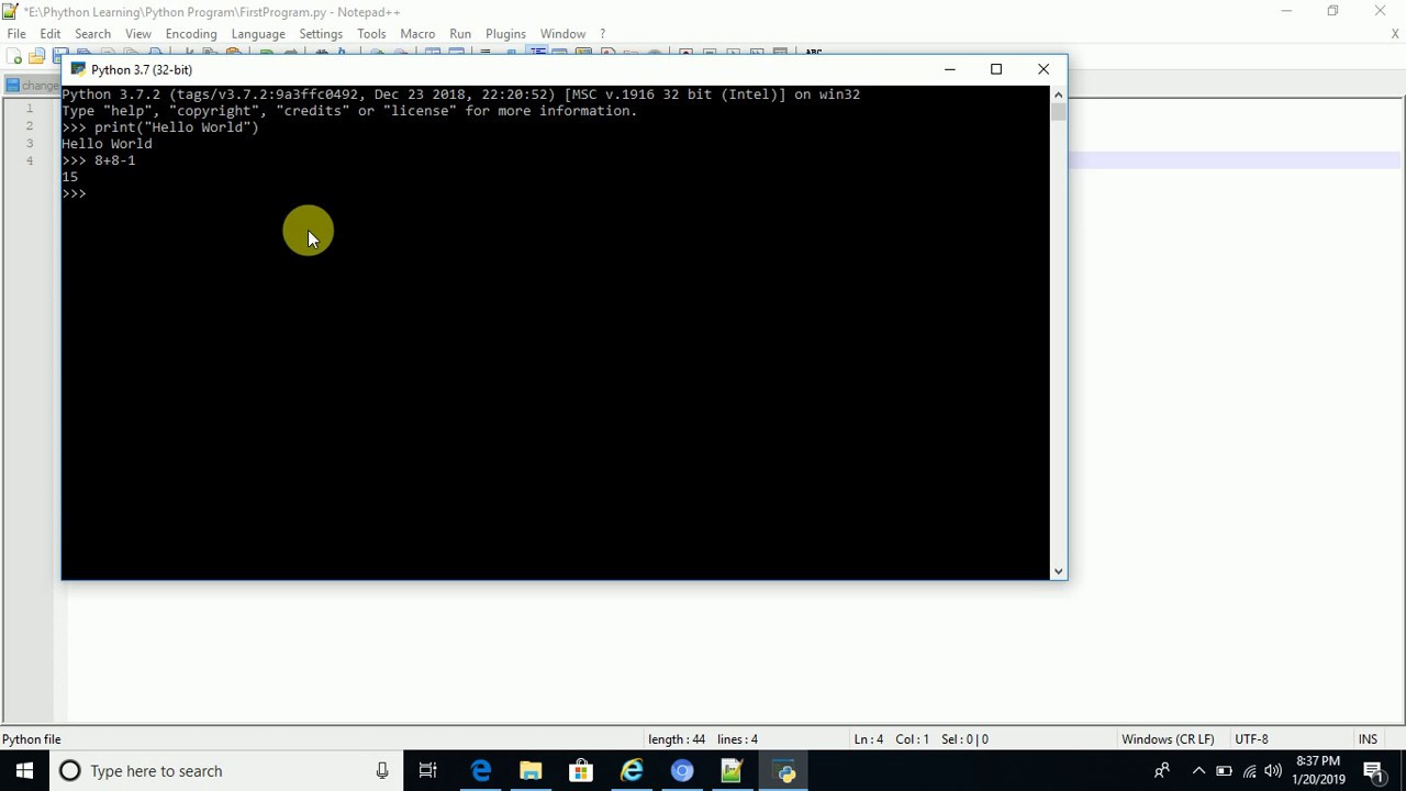Chapter 01: 3- First Python Program | Displaying Text in Python ...