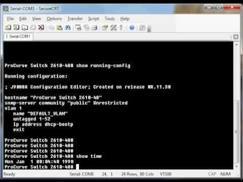 How to Configure SNTP on HP ProCurve Switches - YouTube