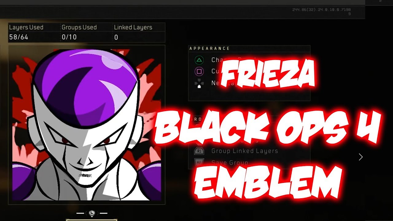 Call Of Duty 4 Black Ops 4 - Frieza Emblem - YouTube