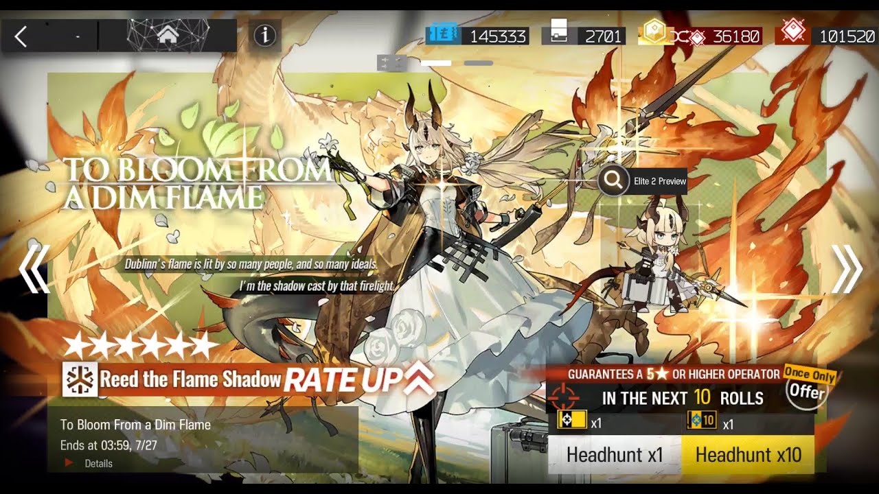 Arknights [EN] The Bloom From A Dim Flame – 10 Pulls for Reed Alter ...