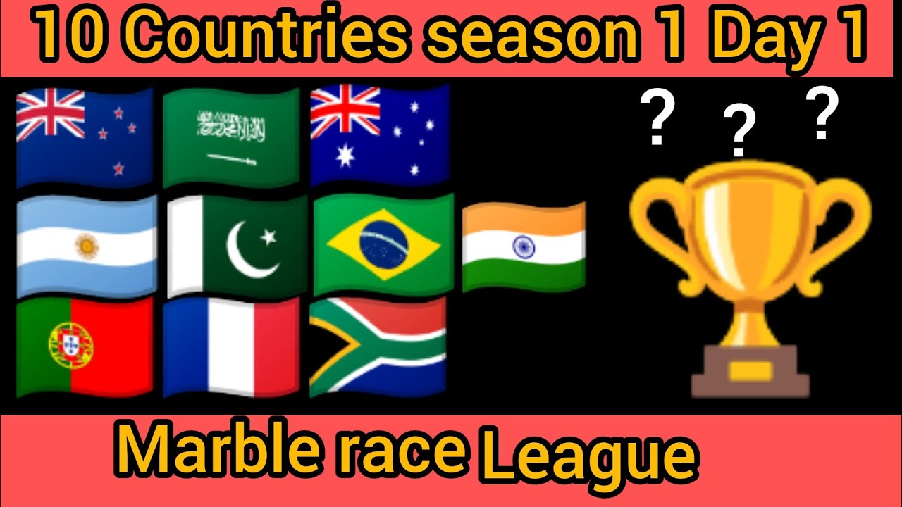 Marble league 10 Countries season 1 Day 1|Marble race countries ...